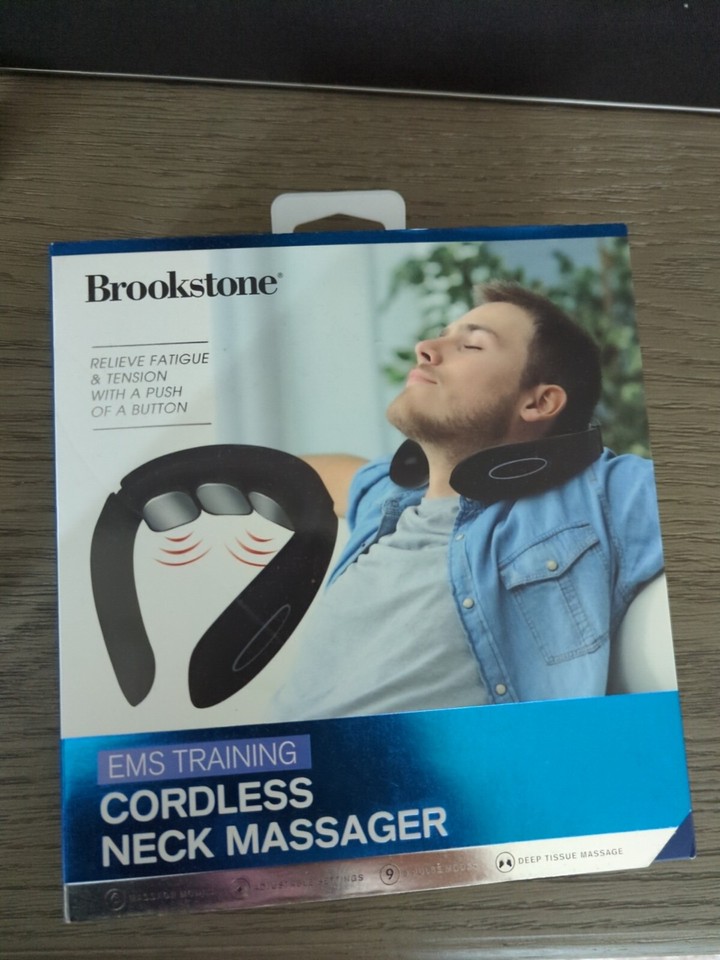 brookstone ems training cordless neck massager | eBay