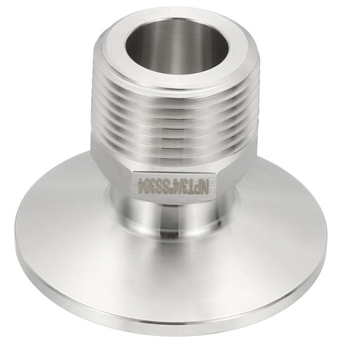 1.5 in TC Tri Clamps Adaptor, NPT 3/4 Male Thread Hexagonal, 50.5mm ...