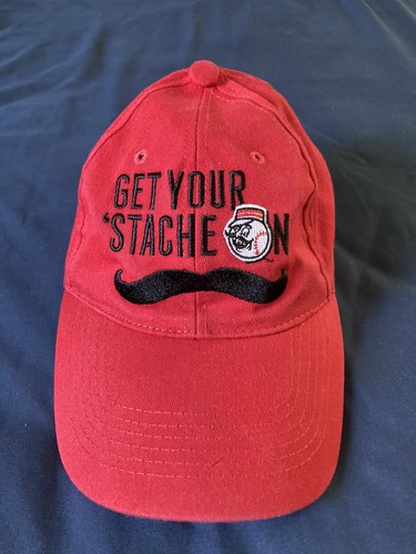 Cincinnati Reds Baseball Hat "Get Your 'Stache On" Mr. Redlegs Mustache ...