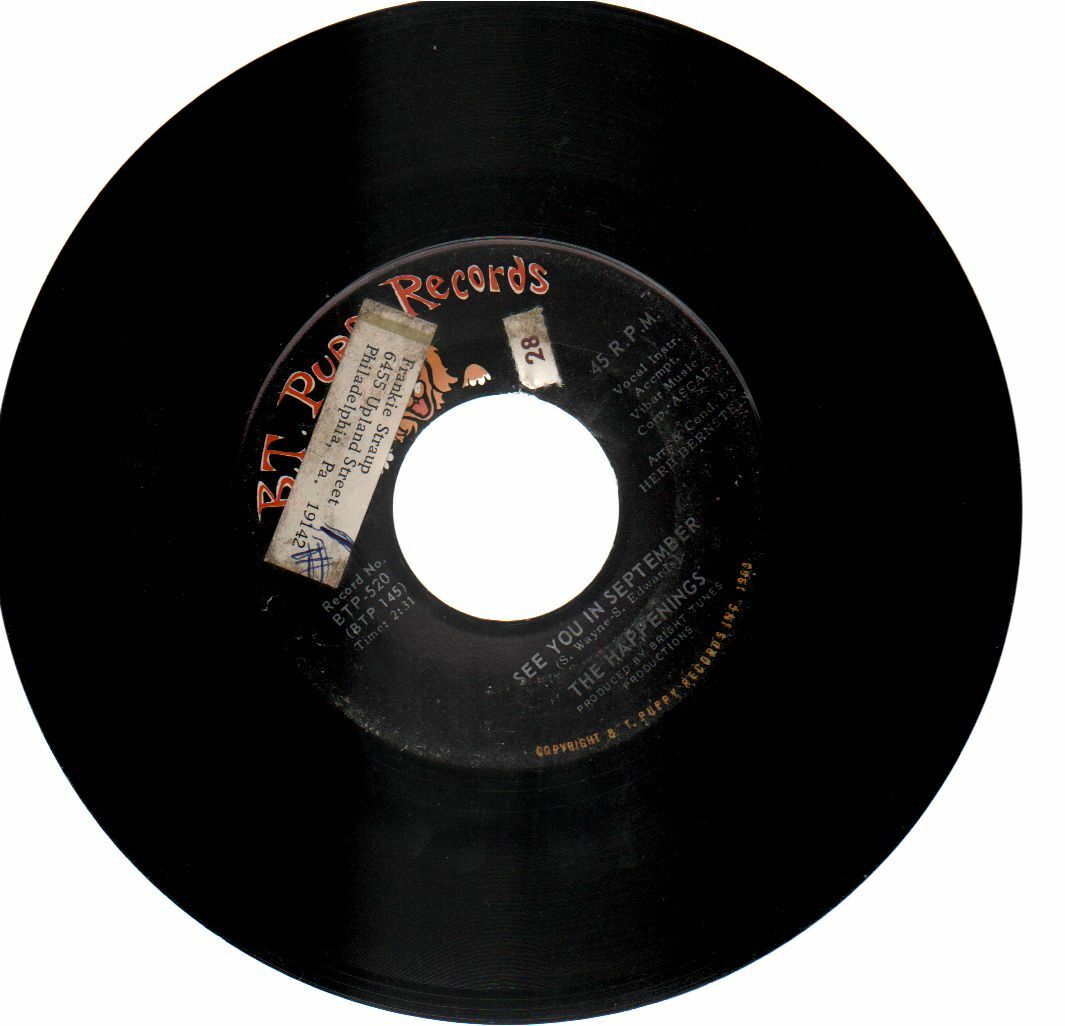 THE HAPPENINGS 45 record SEE YOU IN SEPTEMBER (OLDIES) | eBay