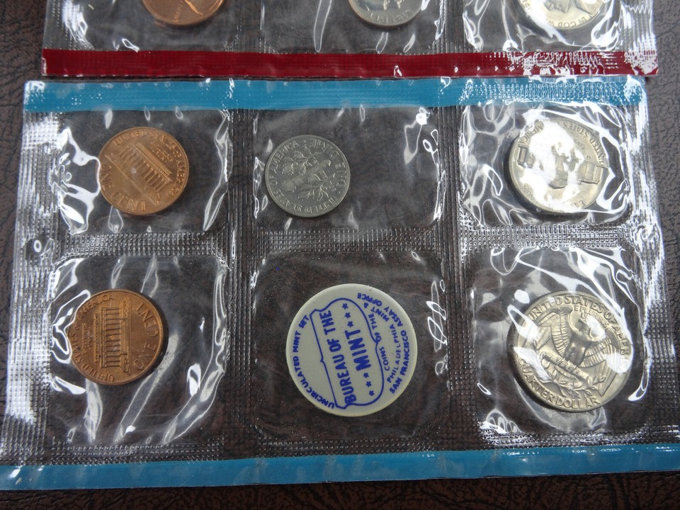 1970 US Mint Set Small Date S Cent Variety Uncirculated 10 Coins P & D ...