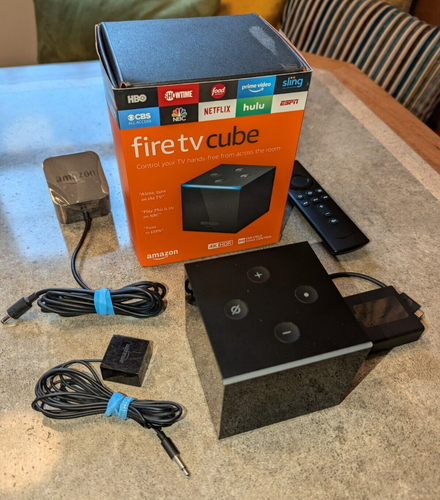 Amazon Fire TV Cube EX69VW 1st Gen 4K HDR w/ Remote and original box | eBay