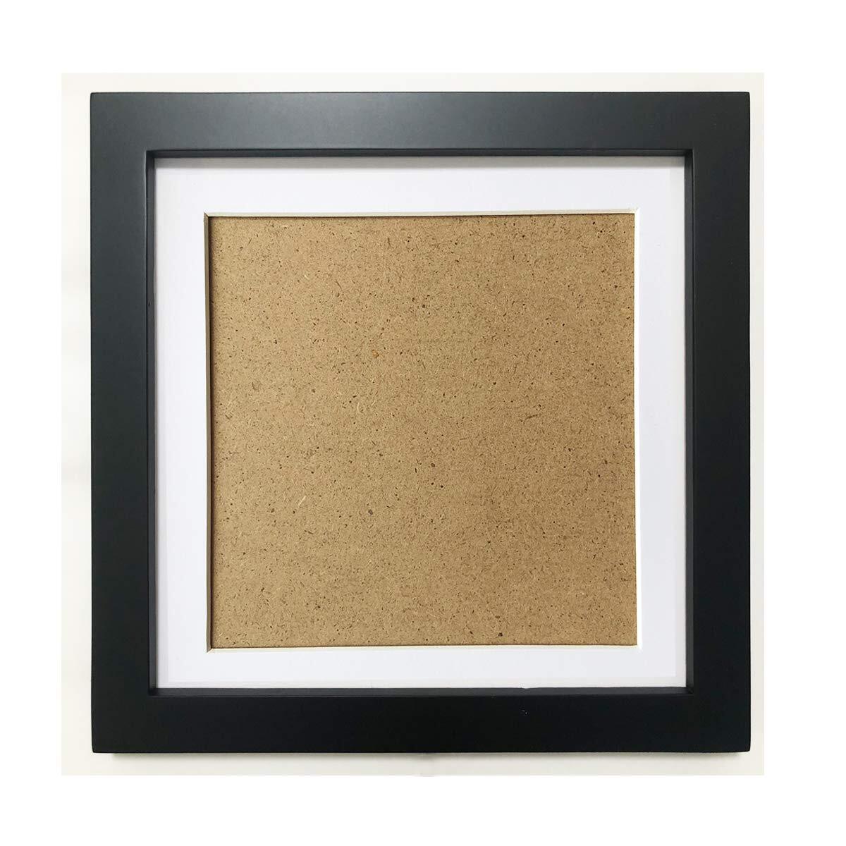 5x5 Picture Frames with 4x4 Opening Mat. 5x5 Black Square Photo Frame ...