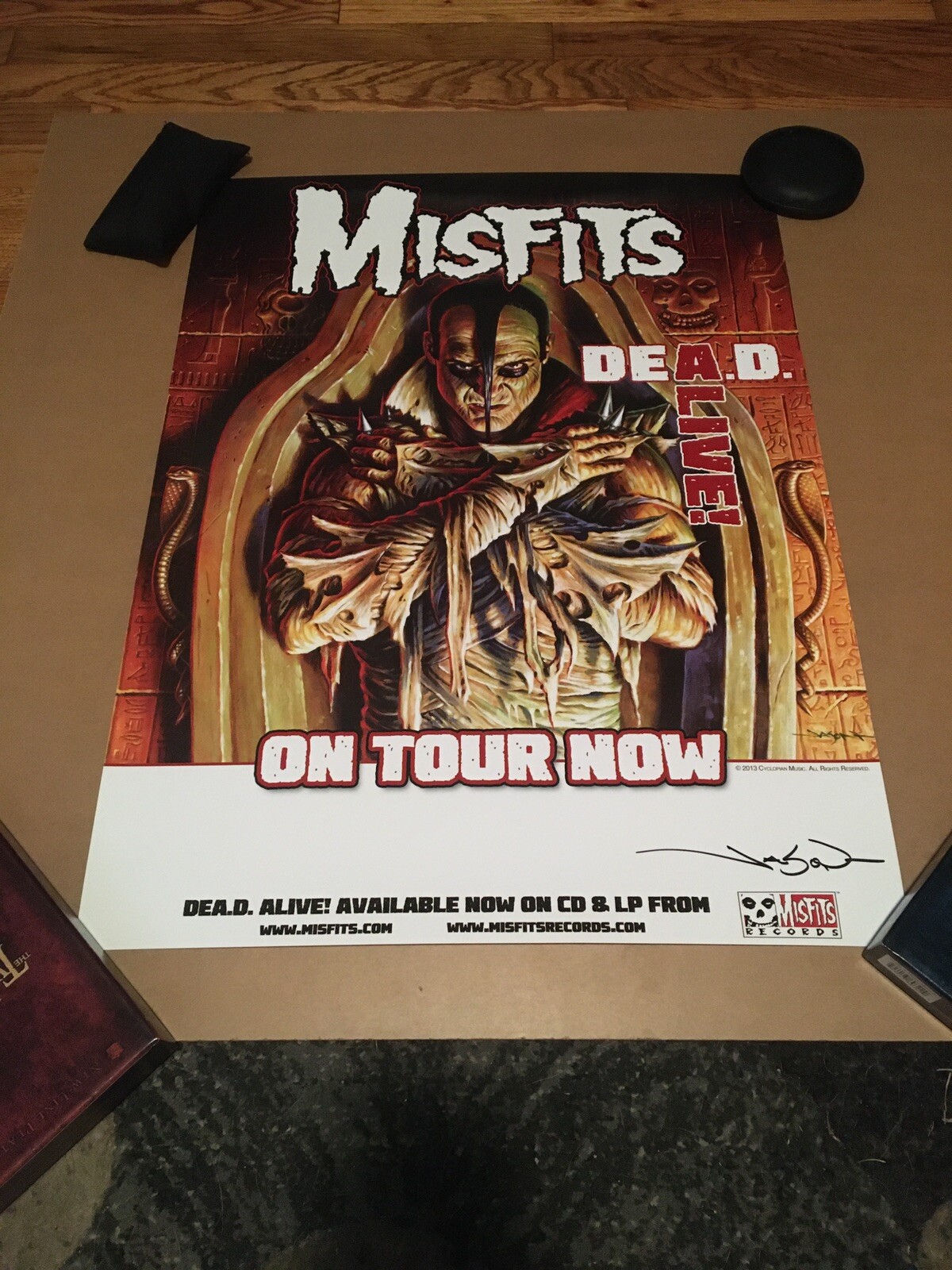 Misfits Jason Edmiston Dead Alive Tour Poster Mummy Signed Mint OOP | eBay