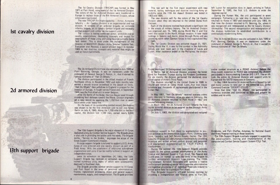 1971 Map & Guide to Fort Hood US Army Base 11" x 8" | eBay UK