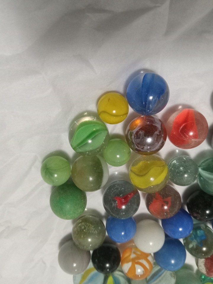 Vintage Marbles Different Sizes And Designs In Beautiful Jar, | eBay