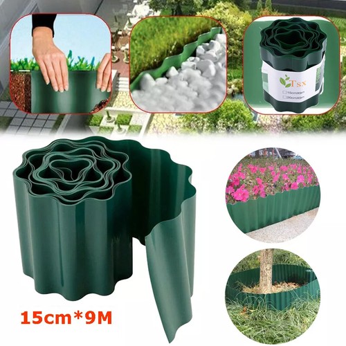 9m Garden Fence Lawn Edge Border Palisade Edging Fencing Frost Proof ...