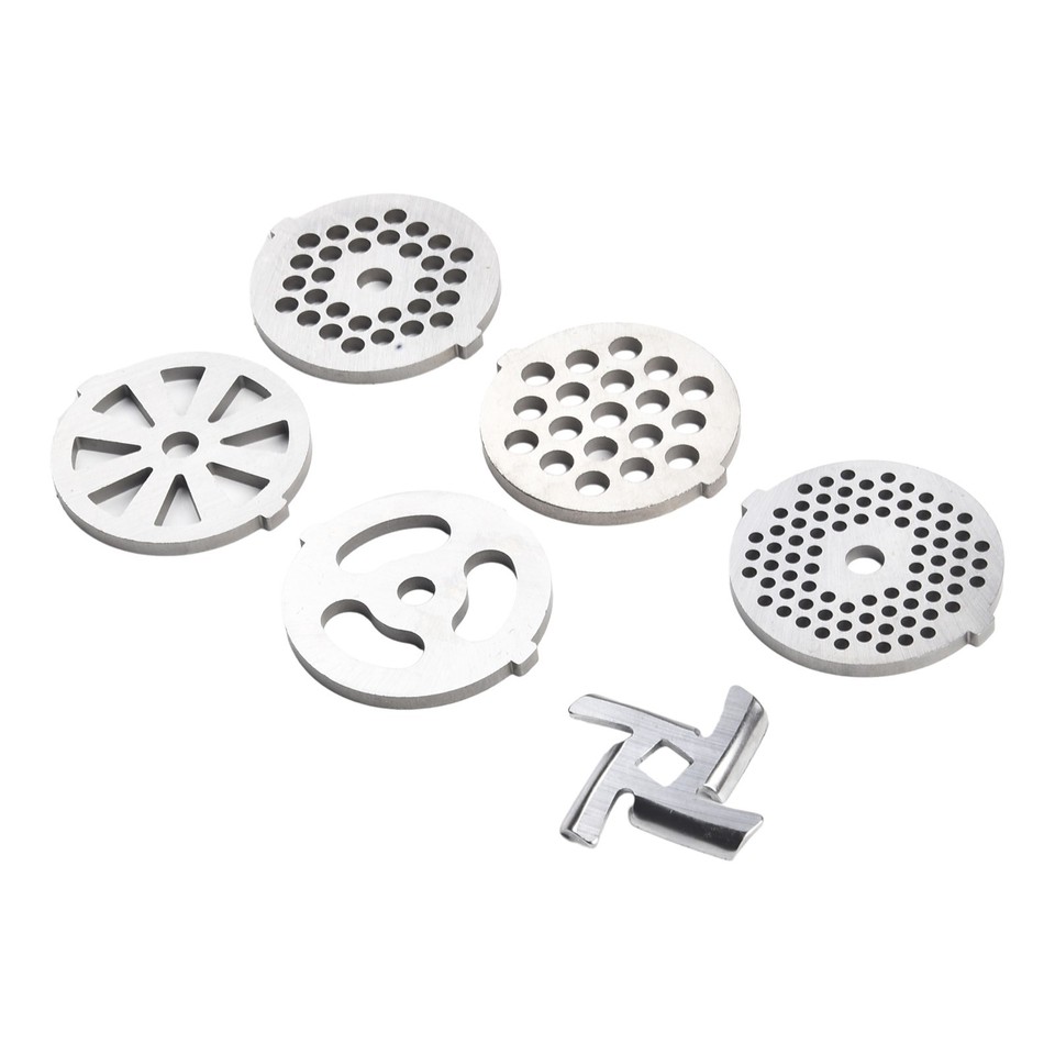 6Pcs Meat Grinder Mixer Plate Discs Stainless Steel Kit Food Grinders ...