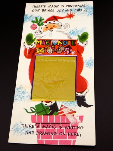 Vintage Christmas Magic Drawing Board Toy Card Used | eBay