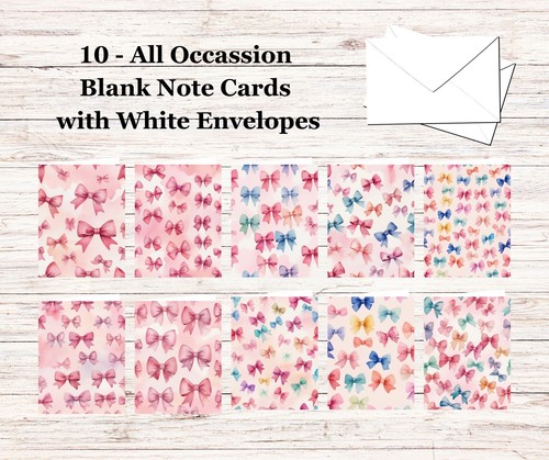 10 - Blank Note Cards with Envelopes - All Occasion #010 | eBay
