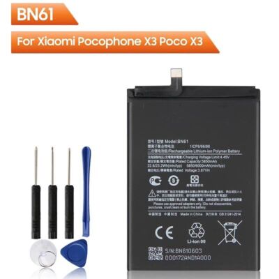 New Replacement Battery BN61 For Xiaomi Pocophone X3 Poco X3 6000mAh | eBay