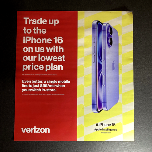 Mailer Print Ad 2025 Verizon Promo iPhone Flyer Coms Paper Collectors ...