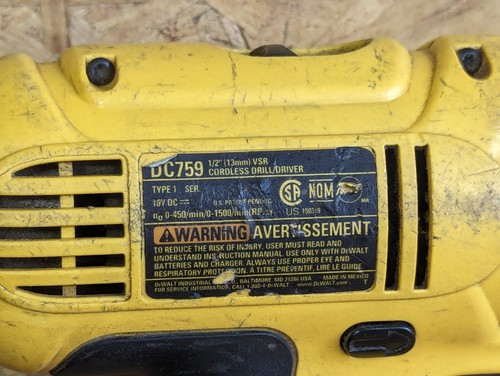 DEWALT DC759 18V Cordless Drill Driver for sale online | eBay