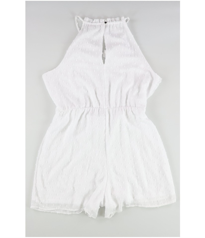bar III Womens Dot Halter Romper Jumpsuit, White, X-Large | eBay