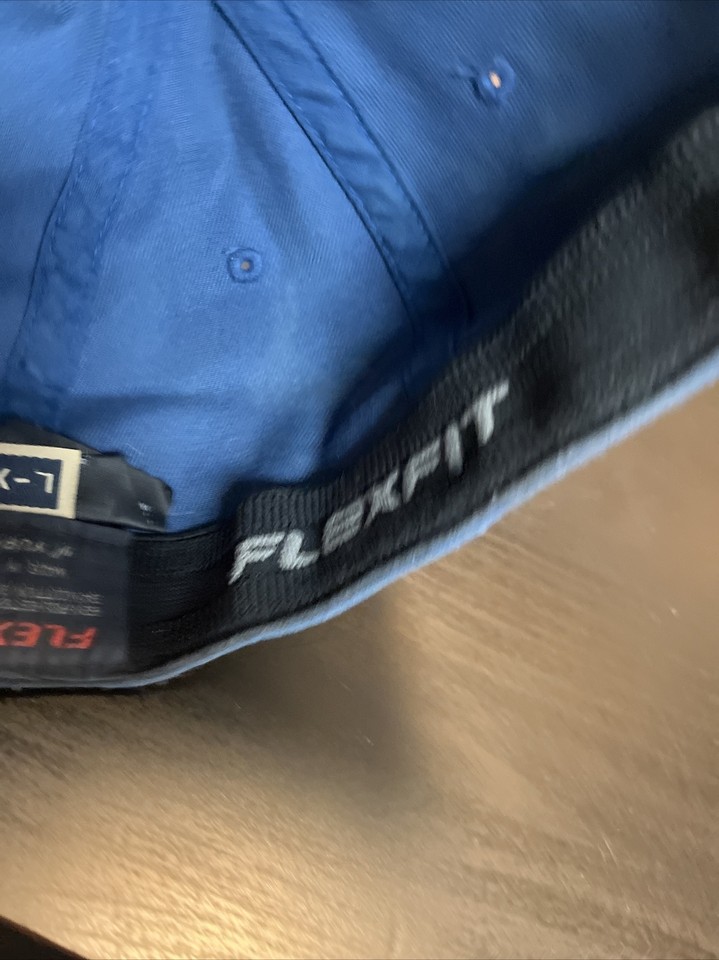 Hurley Flexfit Baseball Hat Blue H Logo Embroidery Yupoong Cap Size L ...