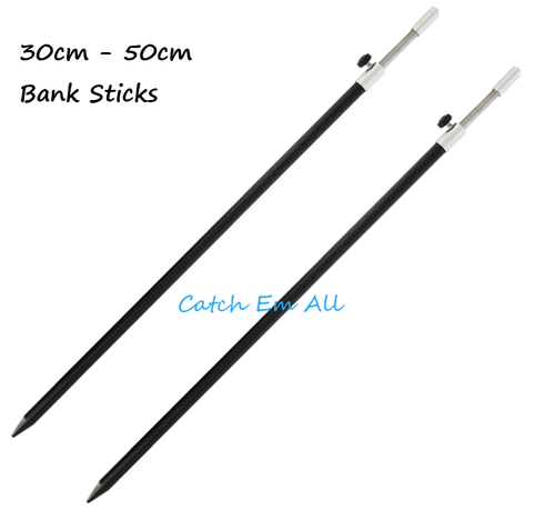 2 x Medium 30-50cm Bank Sticks Black Aluminium BankSticks NGT Carp ...