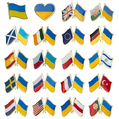 Ukraine Flag Pin Badge | Ukrainian National Friendship Lapel Enamel ...