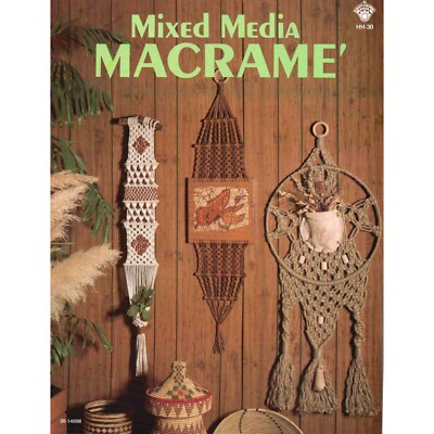 Vintage Mixed Media Macrame Patterns Instruction Unique Plant Hangers ...