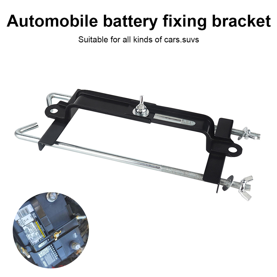 Metal Car Battery Tray Holder Mount Adjustable Hold Down Clamp Bracket ...