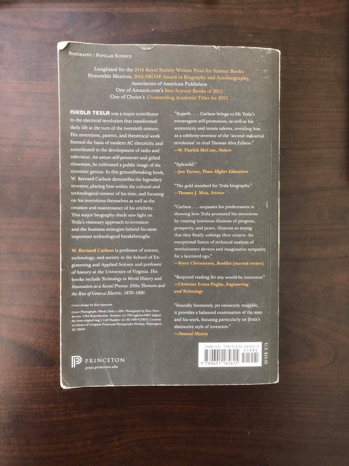 Tesla - Inventor of the Electrical Age by W. Bernard Carlson (2015 ...