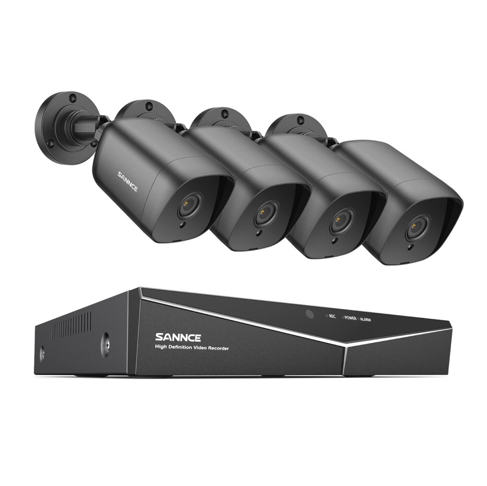 SANNCE 5in1 8CH DVR 1080P Video CCTV Security Camera System Outdoor ...