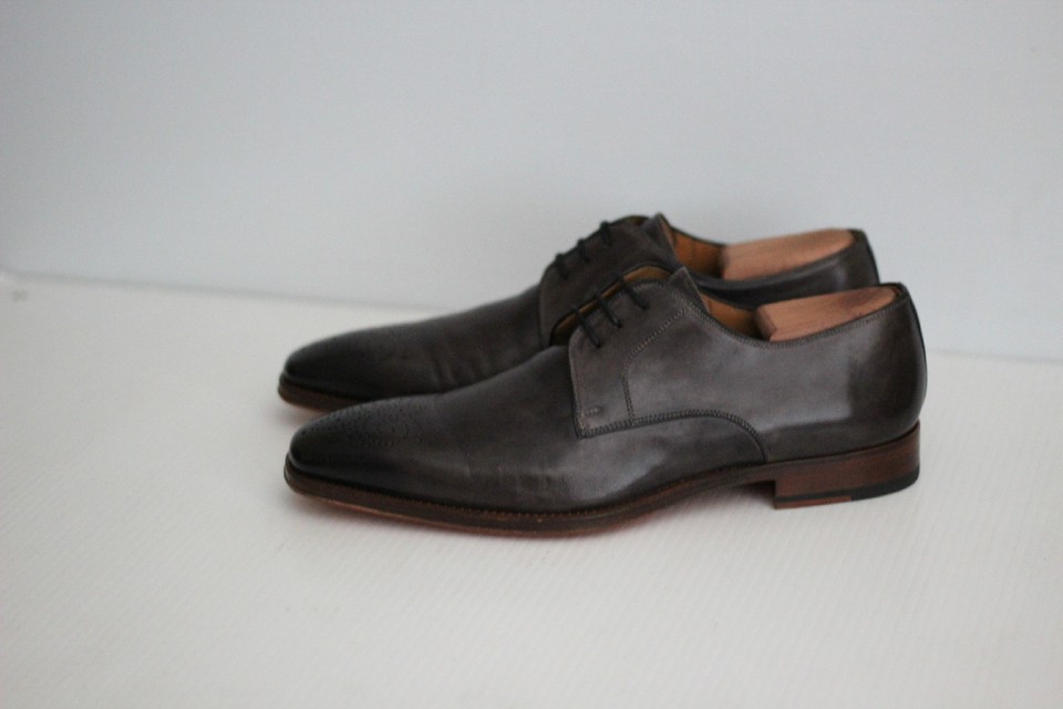 Magnanni 'Gerardo' Medallion Toe Derby - Grey - Size 9.5 M - 18199 (C55 ...