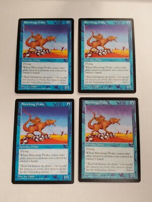 MTG Playset 4x Shrieking Drake (Visions/Blue/C) - BGM | eBay