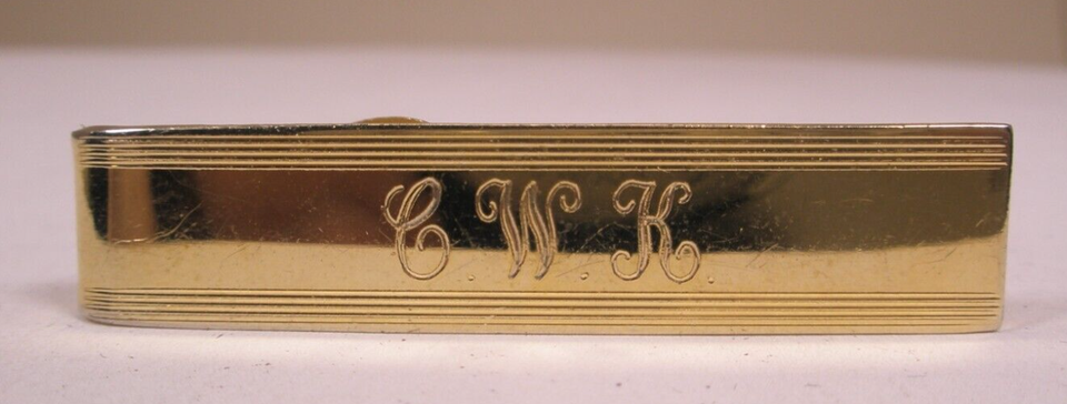 CWK Monogram Initials Letters Gold Tone Vintage FLEX-LET QUALITY Tie ...