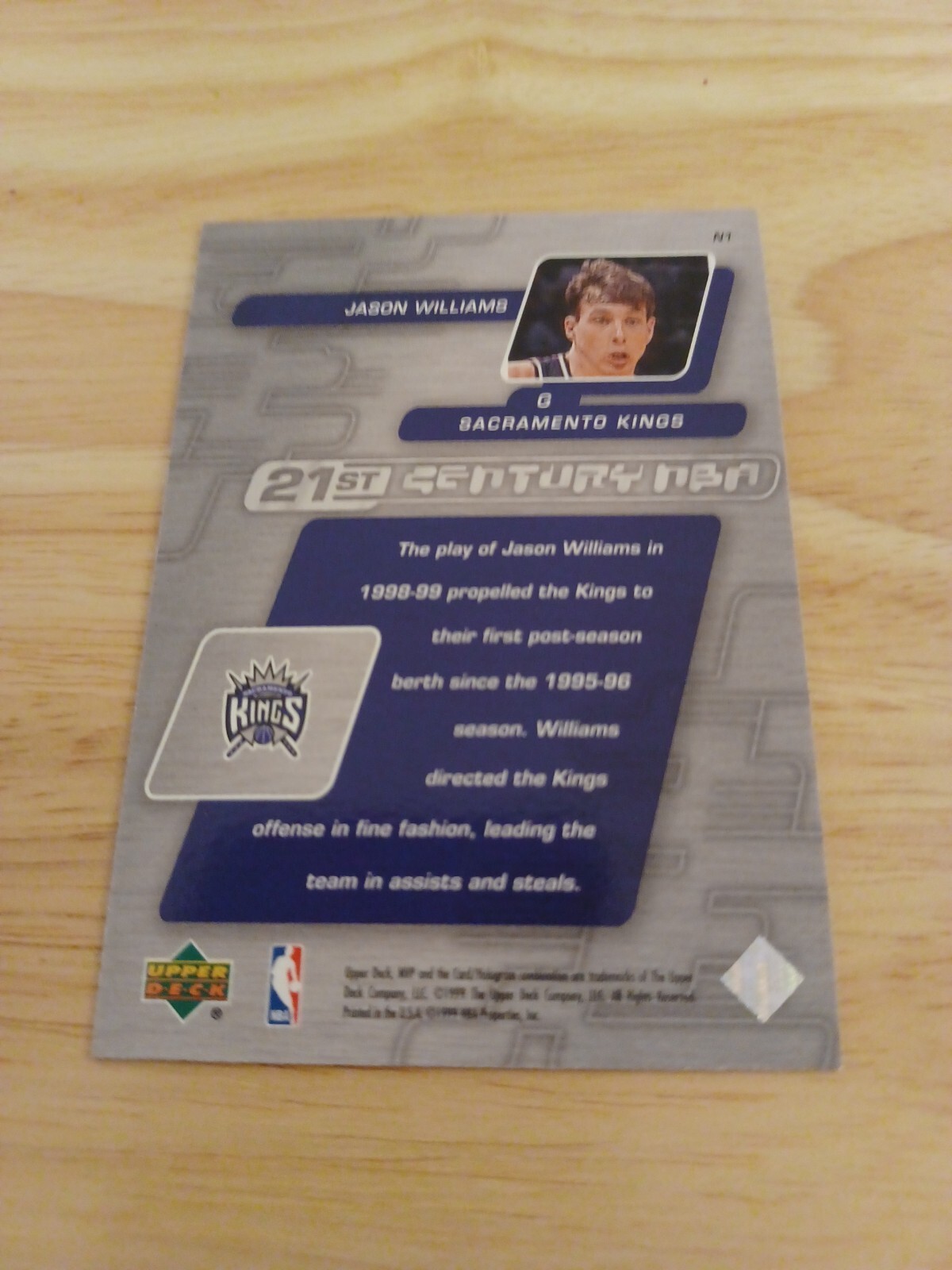 1999-00 Upper Deck MVP 21st Century NBA Kings Basketball Card #N1 Jason ...