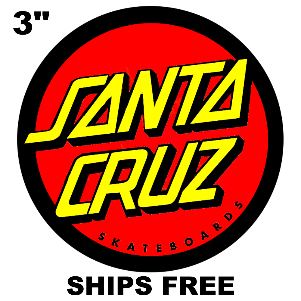 Santa Cruz Skateboard Sticker Decal Sign. California Sports. Computers ...