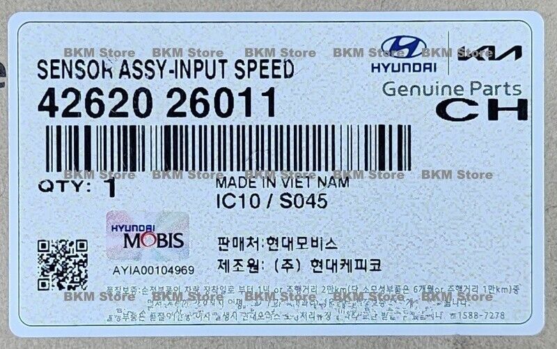 Genuine 4262026011, 4262026010 Input Speed Sensor Assy for Hyundai, Kia ...