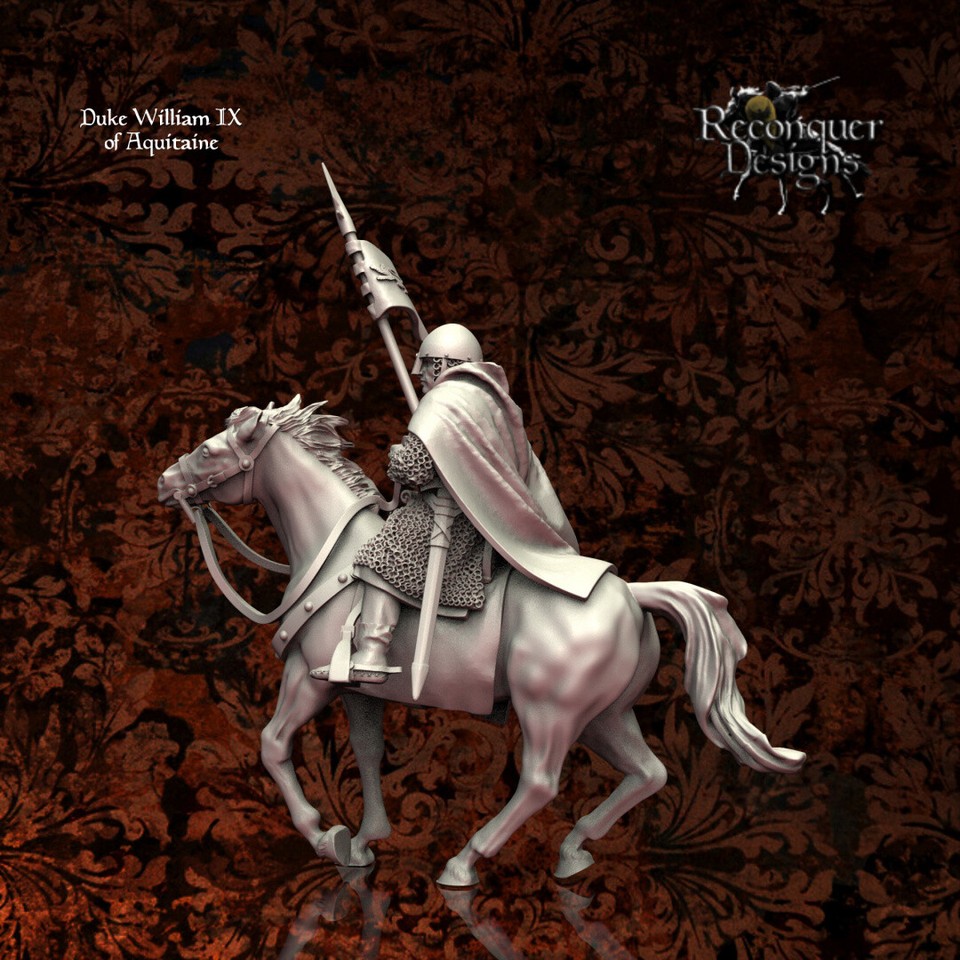 Reconquer Designs Miniature Medieval Mounted Duke William IX of ...