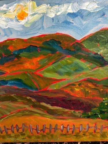 SATUS PASS, WA.,12x12, ORIGINAL OIL painting, FAUVISM, Landscape ...