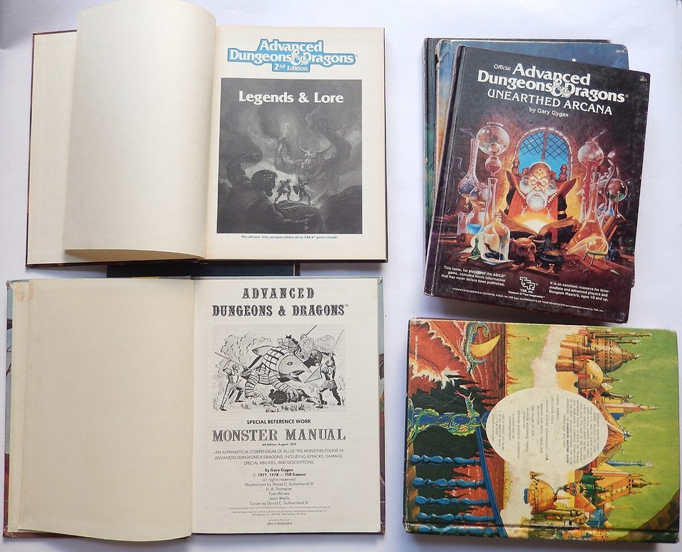 ADVANCED DUNGEONS & DRAGONS MONSTER MANUAL LOT 10 BOOKS TSR 70'S-80'S ...