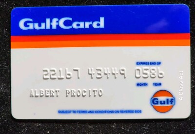 GulfCard Gulf Oil Charge Card cc84 | eBay