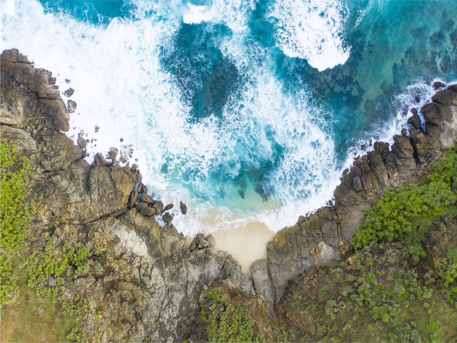Hidden Beach & Rocky Cliff 5mm thick Plastic Poster Ready to Hang ...
