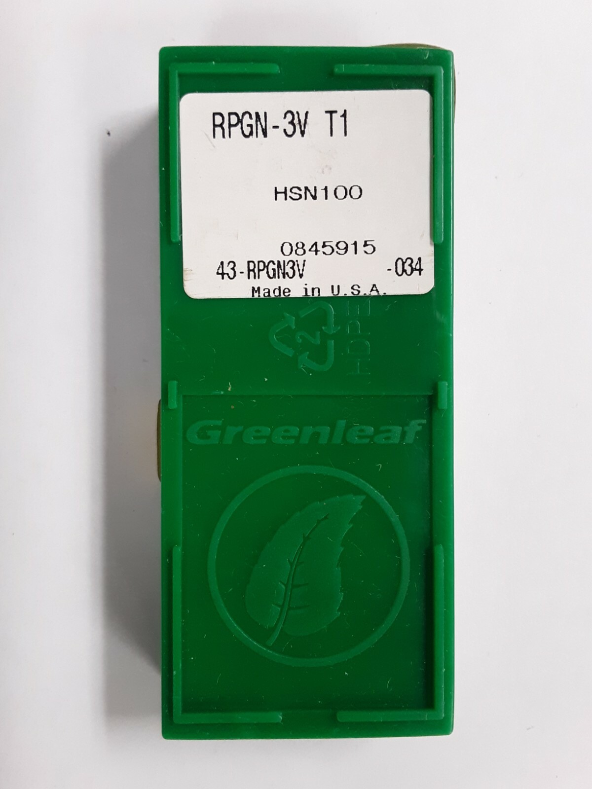 Greenleaf RPGN-3V T1 HSN100 Ceramic Inserts, 10 Pack | eBay