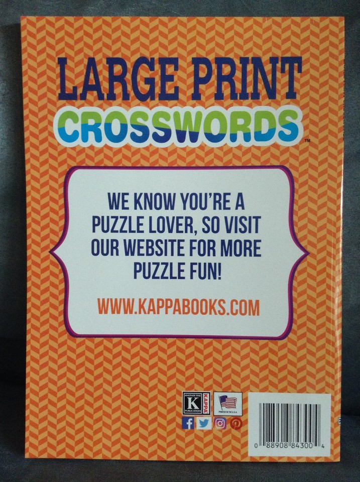 KAPPA LARGE PRINT CROSSWORDS VOLUME 96 EASY-TO-READ PUZZLE FUN 89 PAGES ...