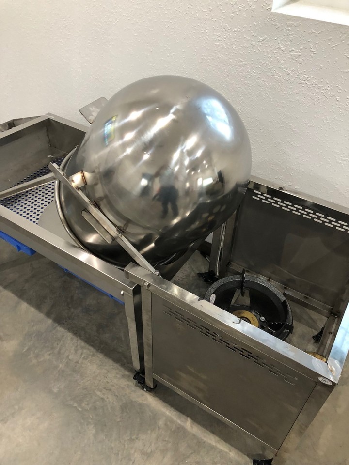 kettle popcorn commercial popper 90 qt double tray large sift table ...