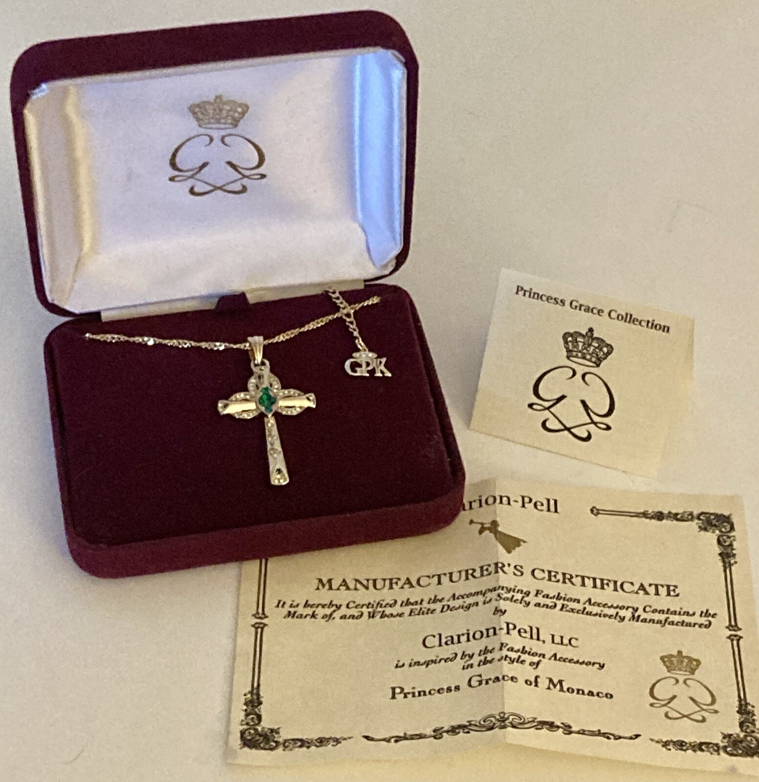 Princess Grace Kelly CLARION PELL Emerald Diamond CRO… - Gem