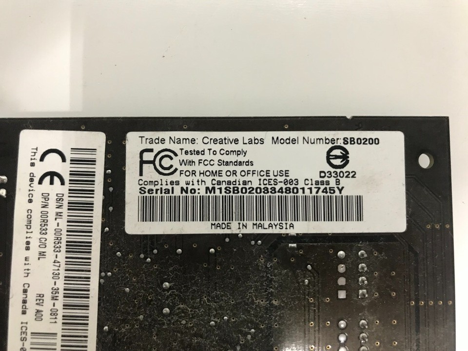 Creative Labs Sound Blaster Live! 5.1 PCI Sound Card SB0200 Surround ...