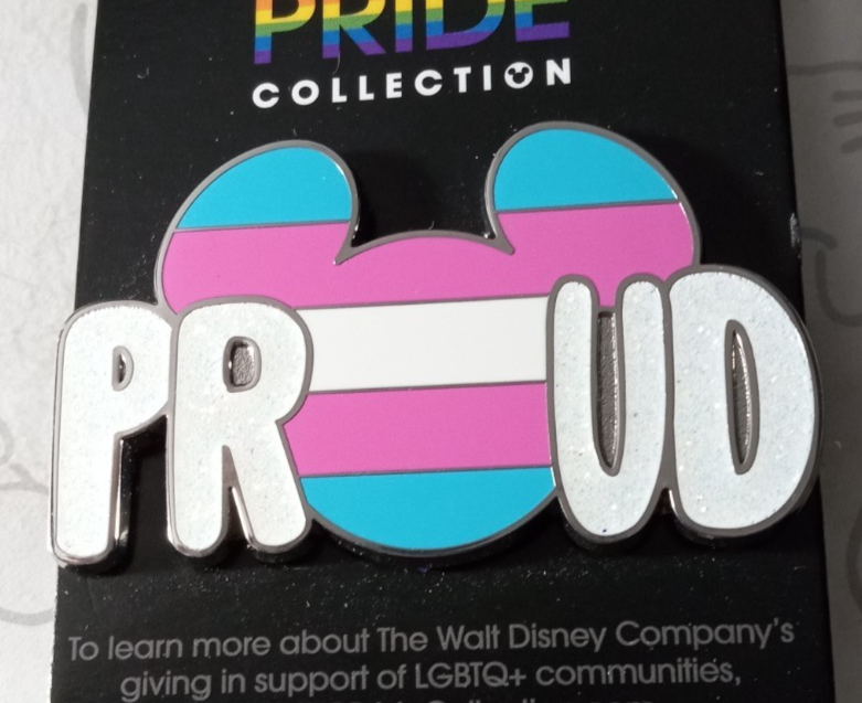 Proud Mickey Mouse Head Icon Rainbow Pride Blue Pink White Disney Pin ...
