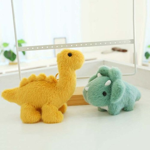 Mini Dinosaur Cartoon Pendant Plush Dinosaur Keyring Dinosaur Key Rings ...