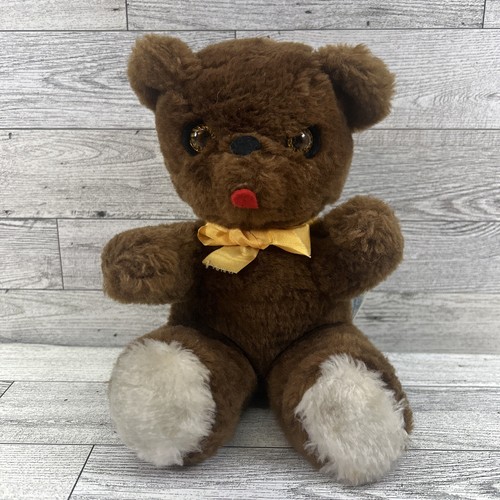 Vtg Knickerbocker Animals of Distinction Plush Teddy Bear Amber ...