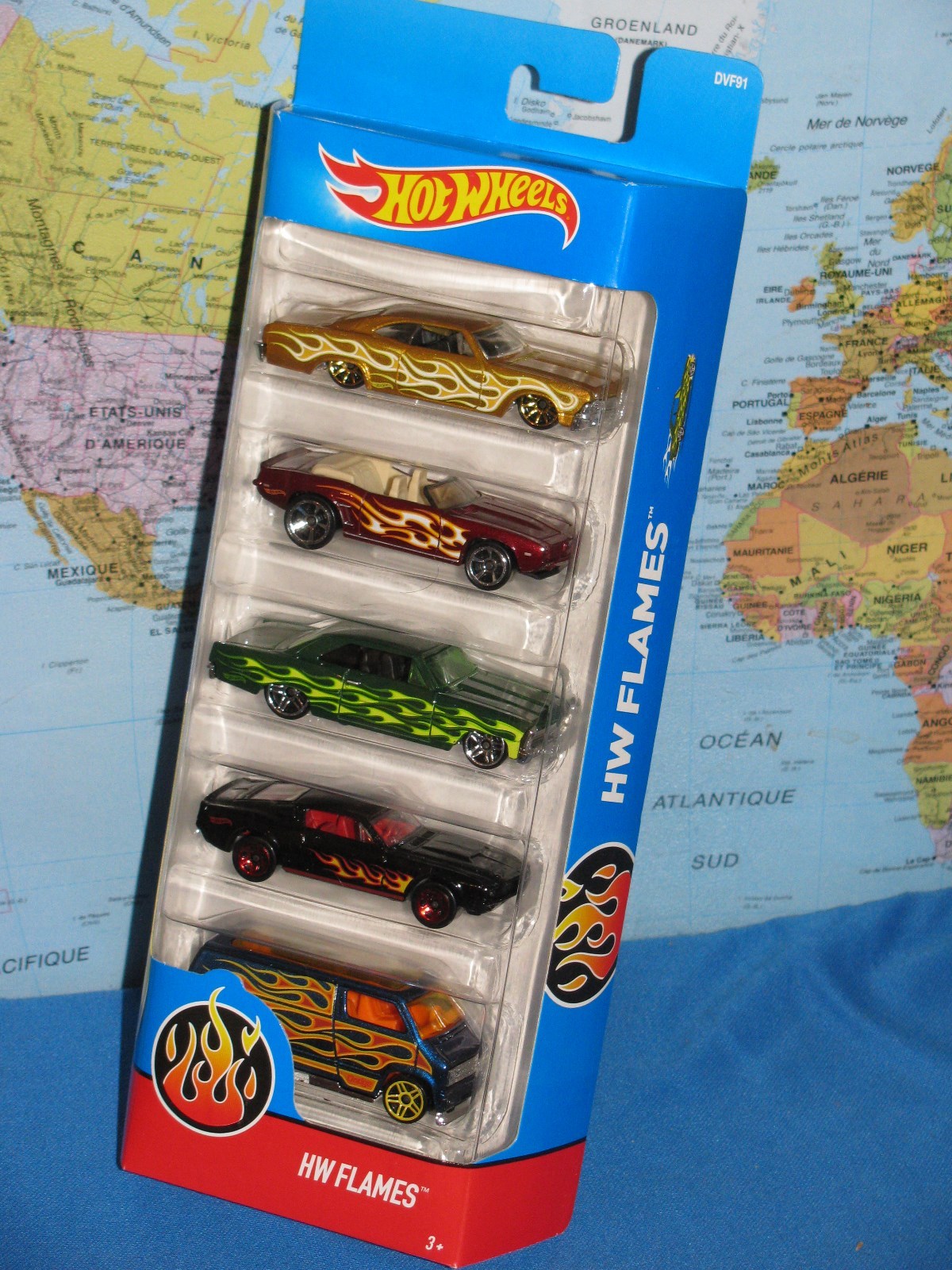 HOT WHEELS HW FLAMES 1965 CHEVY IMPALA 1969 CAMARO 1966 NOVA 1967 ...