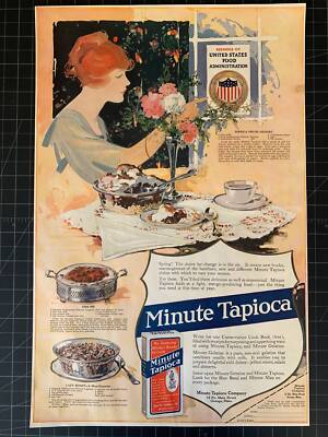 Vintage 1918 Minute Tapioca Pudding Print Ad | eBay