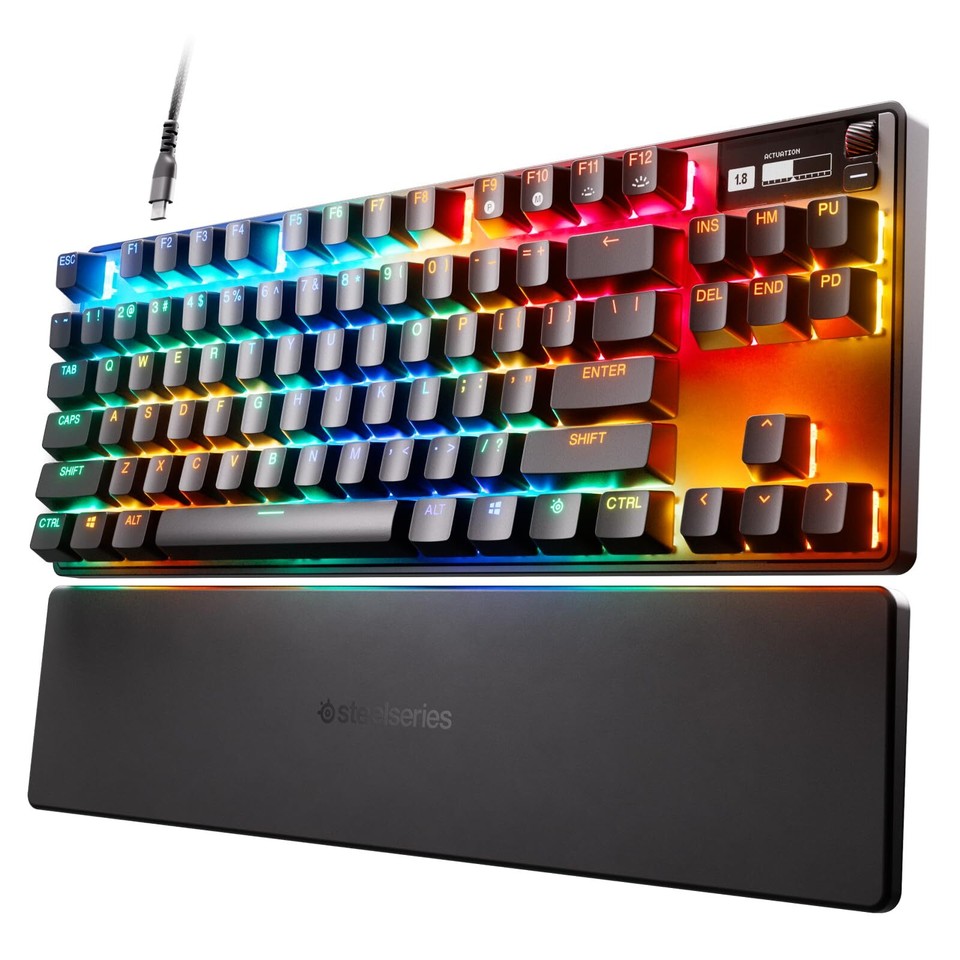 SteelSeries Apex Pro TKL HyperMagnetic Gaming Keyboard, Esports ...