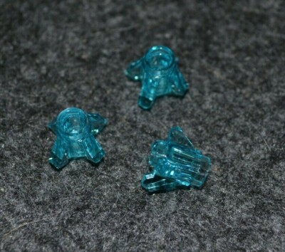 (3) 1x1 Light Blue Translucent Rudder Brick (Minifigure Accessory ...