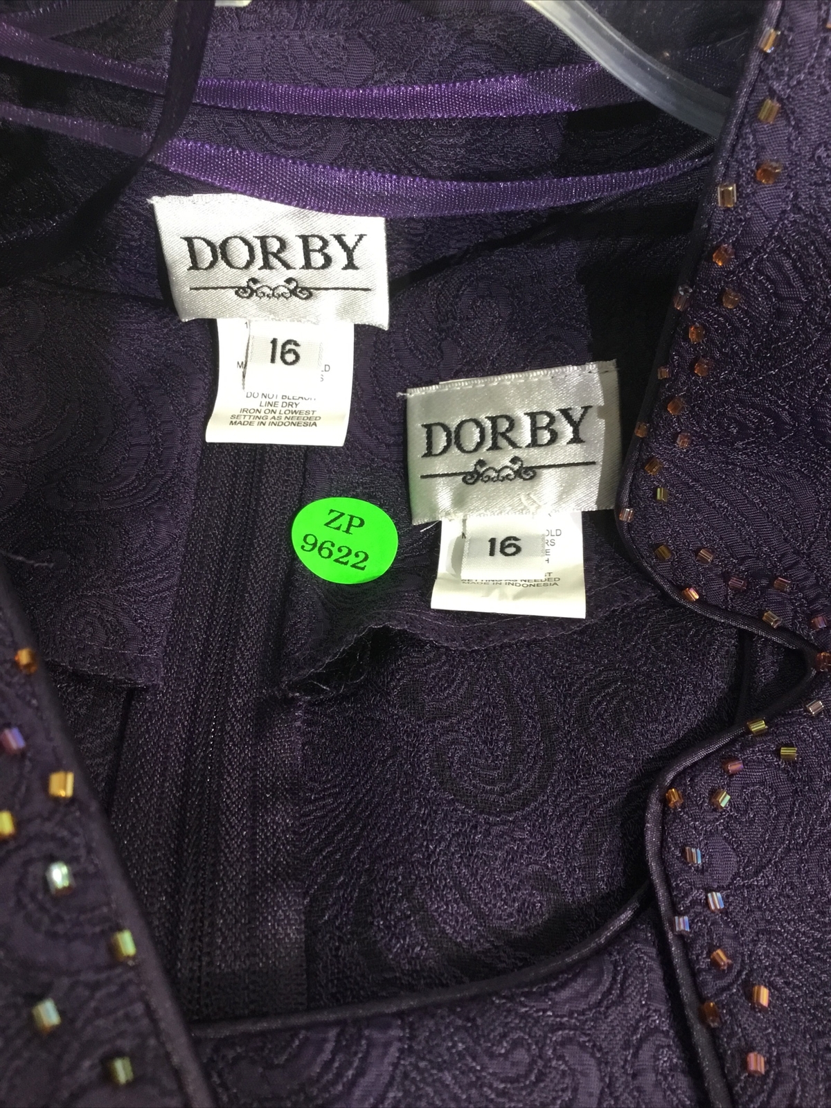 Dorby Womens 2 piece Paisley Purple Dress & Jacket Set Size 16 ZP-9622 ...