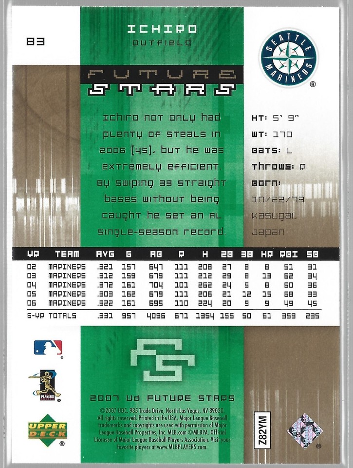 2007 Upper Deck Ichiro Future Stars #83 Mariners | eBay